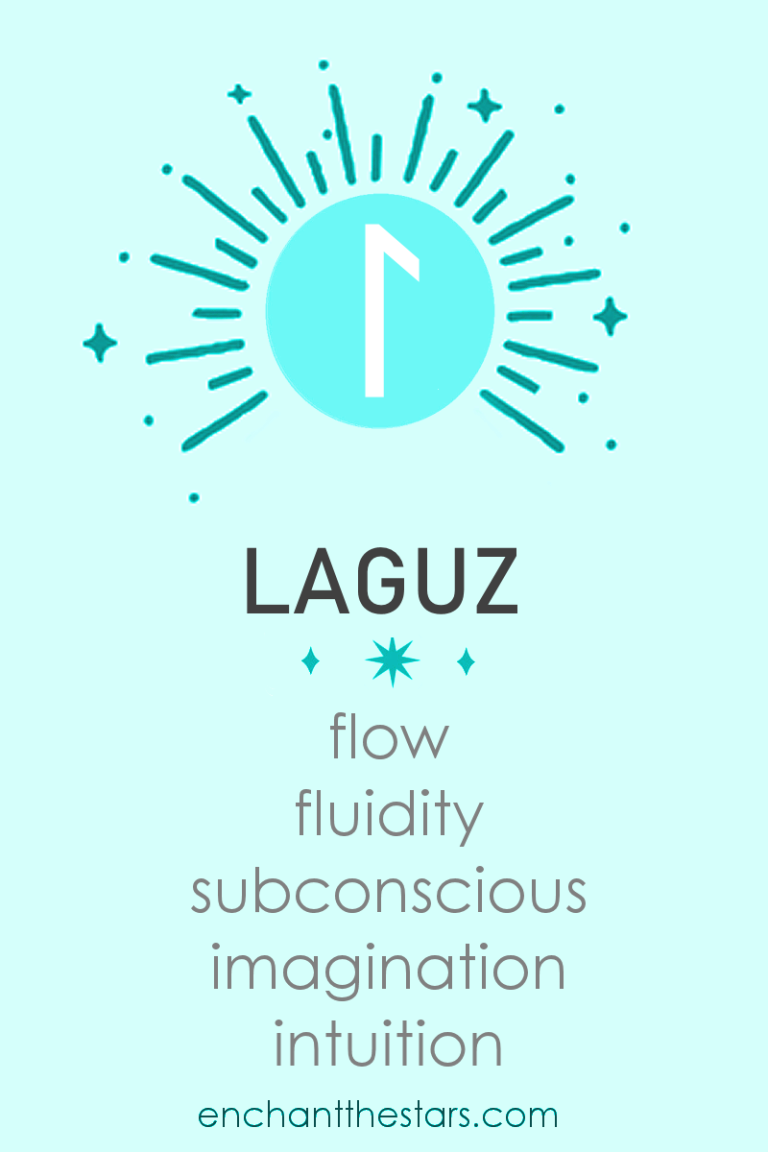 Laguz Rune {Meaning and Divination Reading} | Enchant The Stars