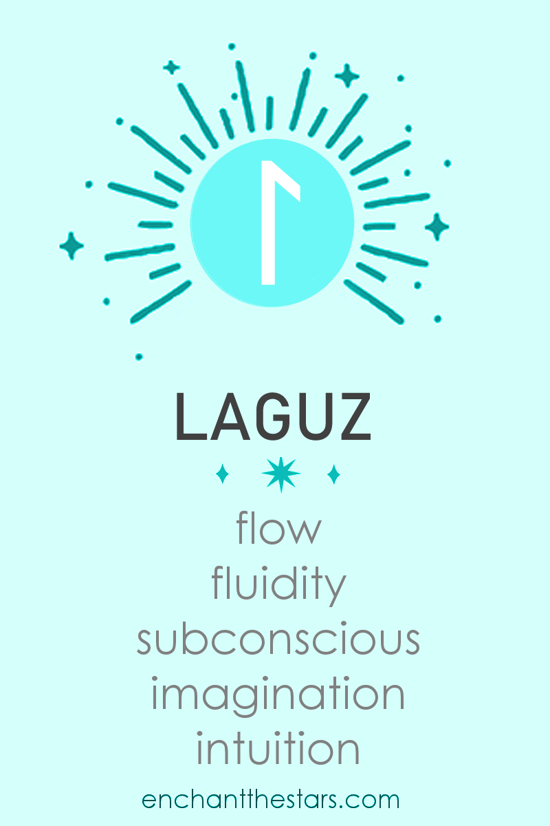 Laguz Rune {Meaning and Divination Reading} | Enchant The Stars